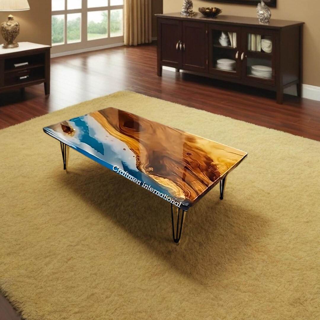 Ocean Epoxy Table Top, Home Decor Furniture, Handcrafted Epoxy Table ...