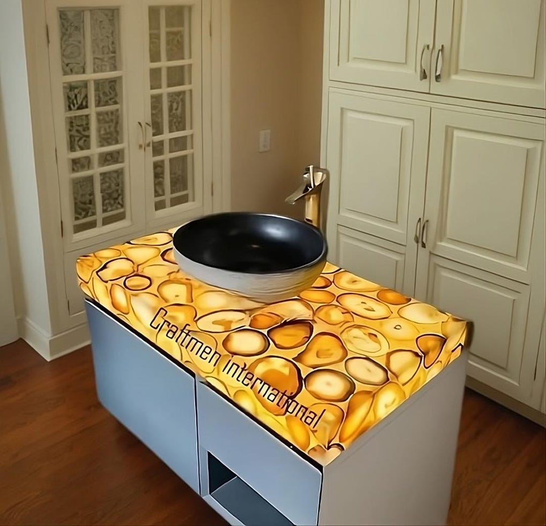 Yellow Agate Counter Top, Kitchen Counter, Counter Slab, Luxury Counter ...