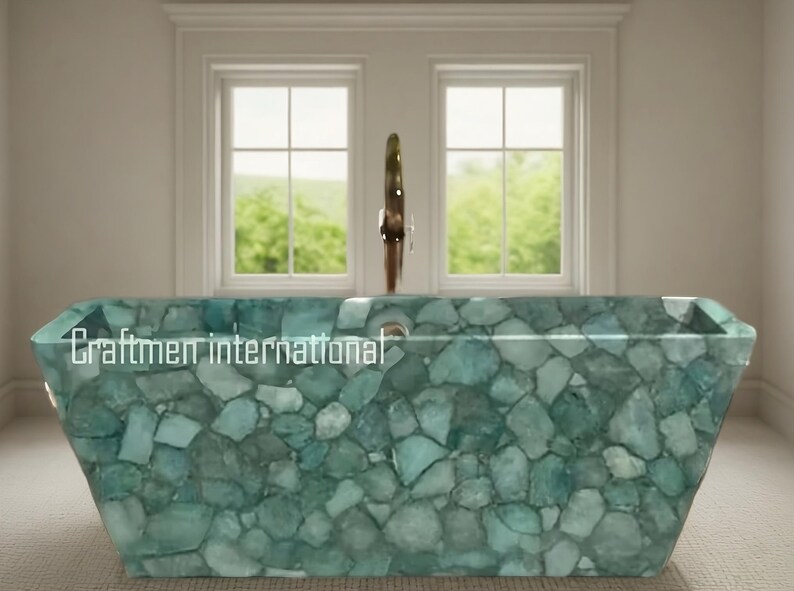 Green Agate Stone Tub, Precious Stones Tub, Handmade Bath Tub, Corner ...