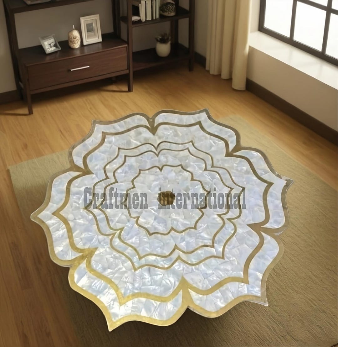 Mother of Pearls Table, Coffee End Table, Dining Table , Home Decor ...