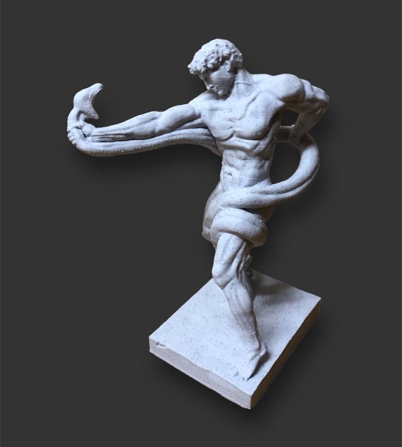 Athlete Wrestling a Python Sculpture Home Decor - Etsy