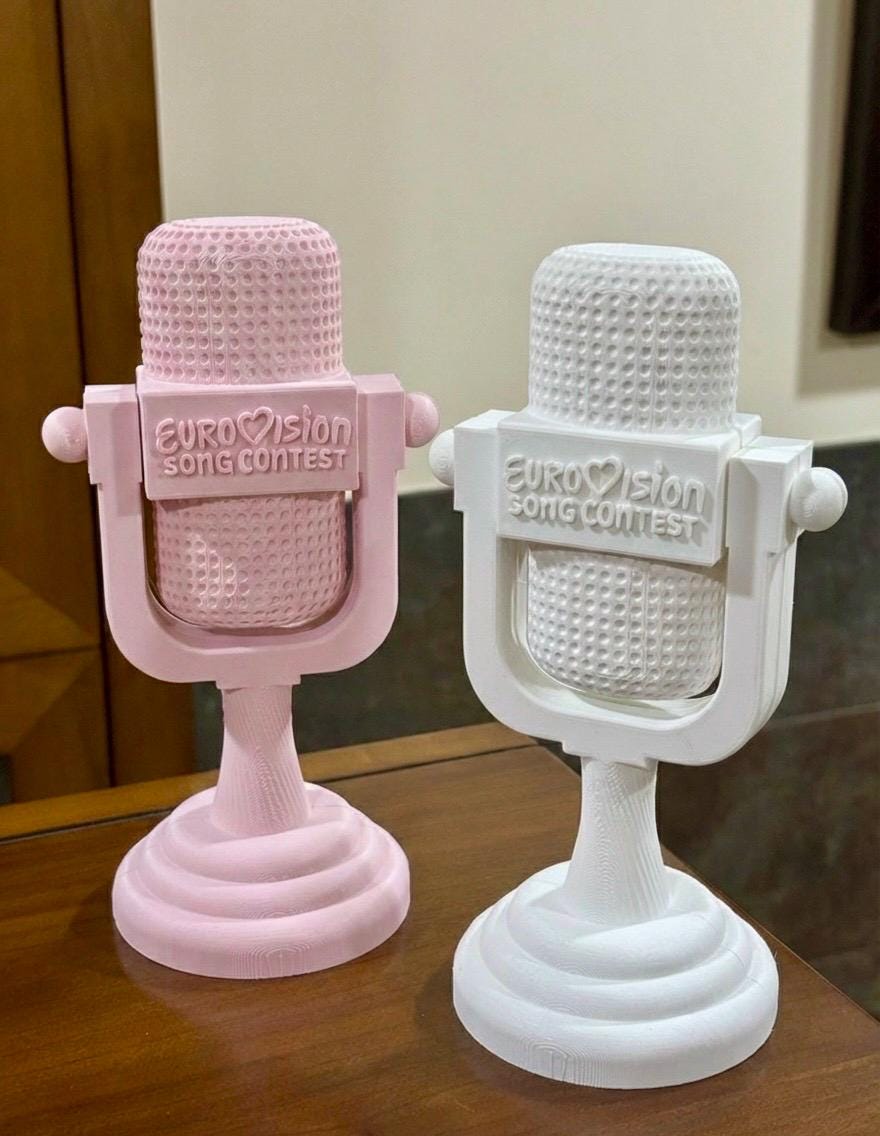 Eurovision Microphone Trophy – Decoration and Gift - Etsy