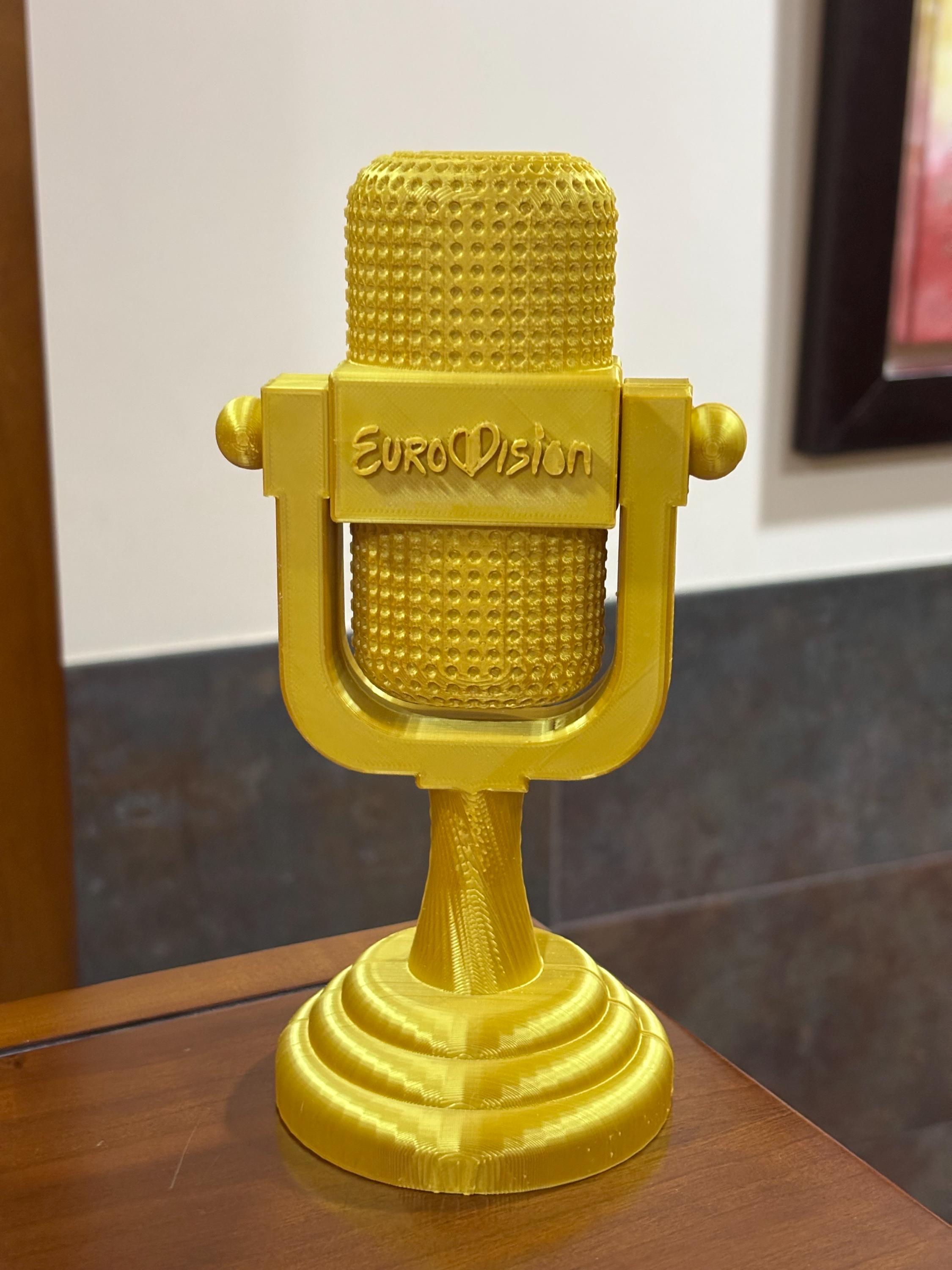 Eurovision Microphone Trophy – Decoration and Gift - Etsy