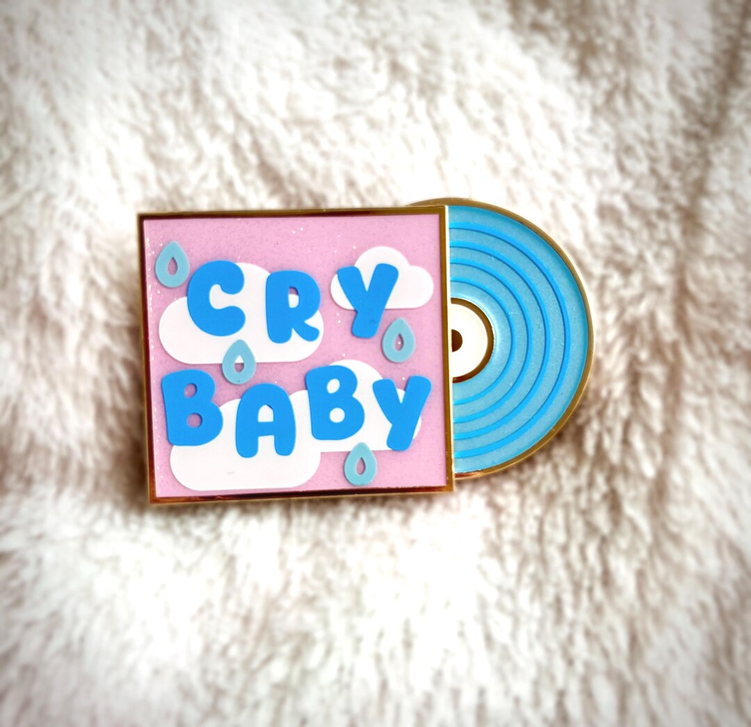 CRY BABY RECORD - Hard Enamel Sliding Pin - Etsy