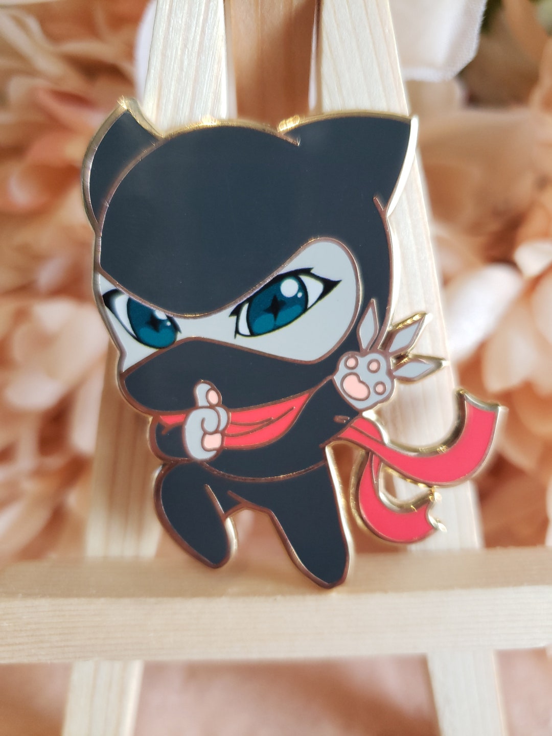 Ninja Cat Hard Enamel Pin - Etsy