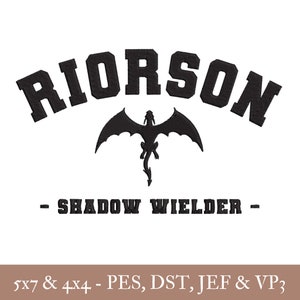 Fourth Wing Inspired Machine Embroidery Design File 5x7 & 4x4 PES DST ...