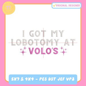 I Got My Lobotomy at Volo's | Baldur's Gate | BG3 | Machine Embroidery ...