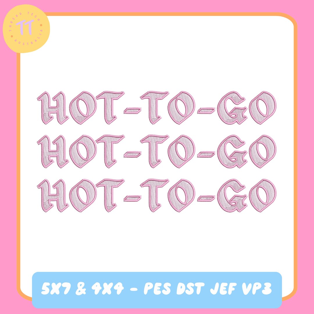 Chappell Roan | Machine Embroidery Design File | Hot to Go | 5x7 & 4x4 ...