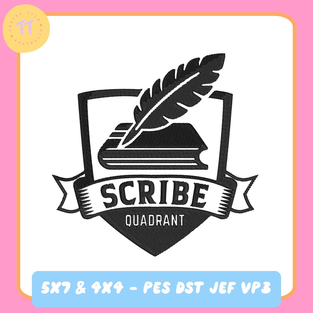 Fourth Wing Inspired Scribe Quadrant Machine Embroidery Design File 5x7 ...