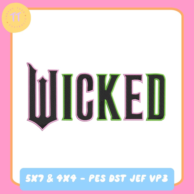 Wicked Font Embroidery File - Etsy