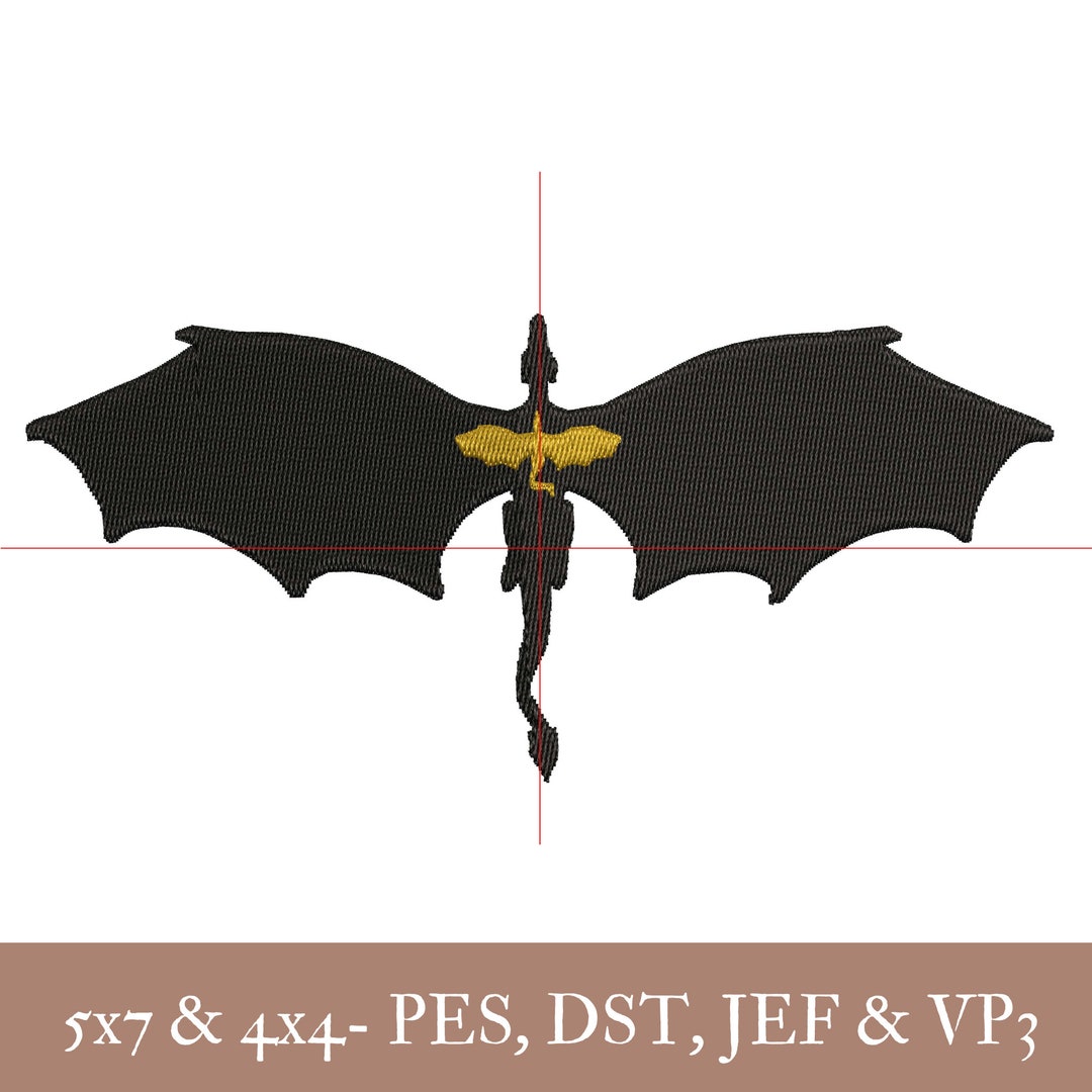 Fourth Wing Inspired | Machine Embroidery Design File | 5x7 & 4x4 PES ...