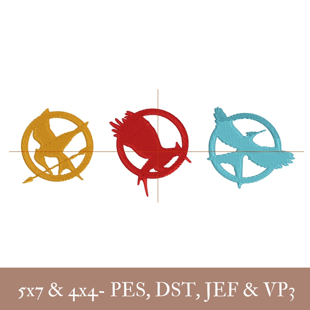 The Mockingjay Hunger Games Inspired Machine Embroidery Design File 5x7 ...