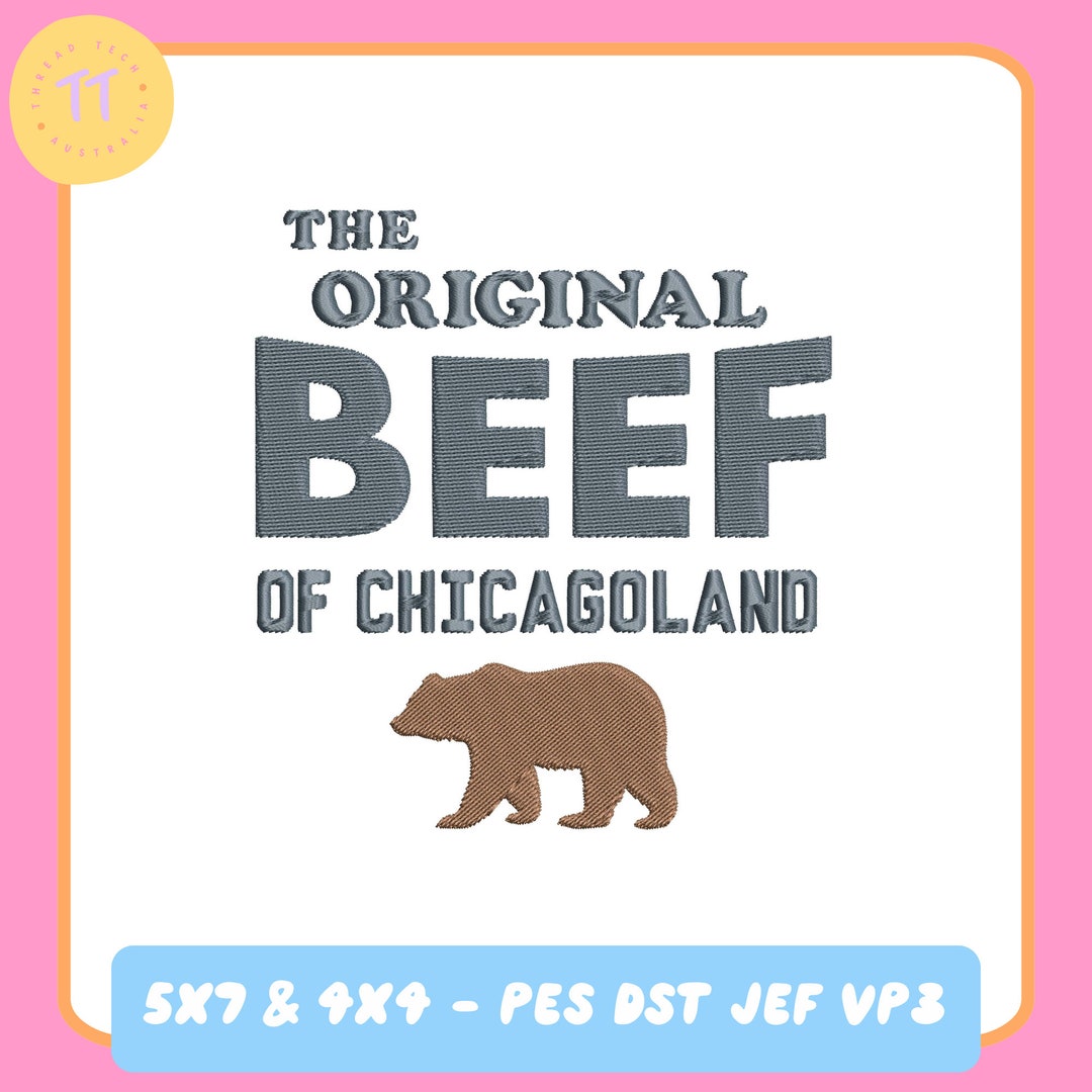 Machine Embroidery Design File Original Beef the Bear Inspired Design ...