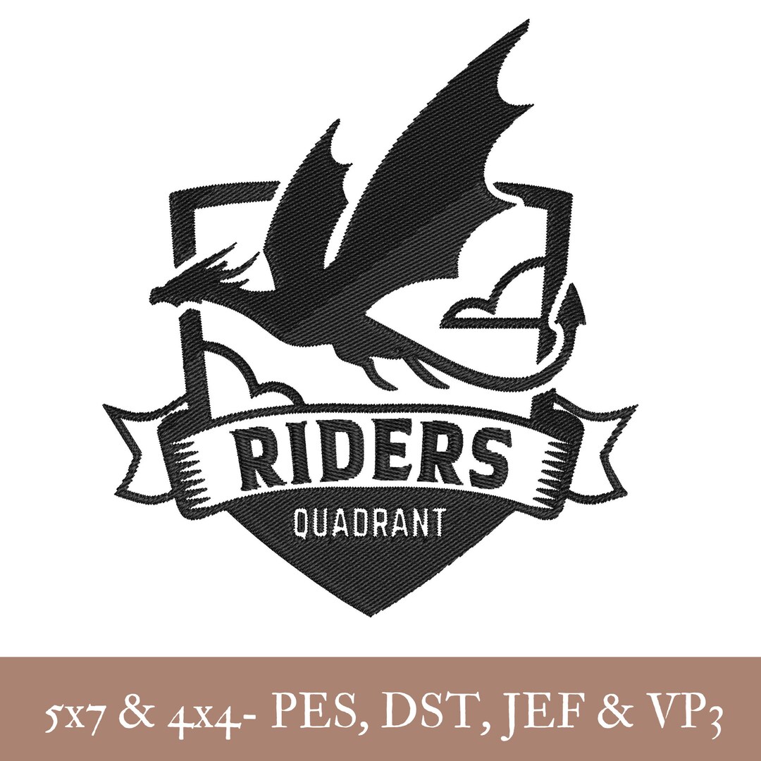 Fourth Wing Inspired Rider's Quadrant Machine Embroidery Design File ...