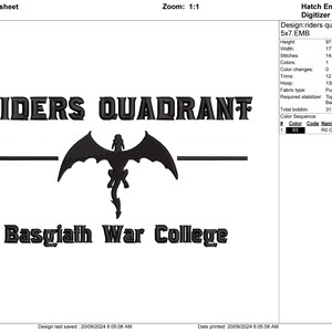 Fourth Wing Inspired | Machine Embroidery Design File | 5x7 4x4 | PES ...