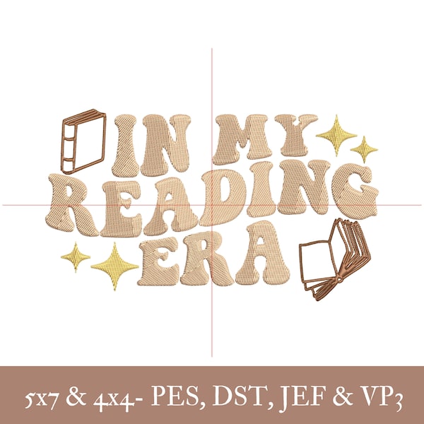 Reading Embroidery Design - Etsy