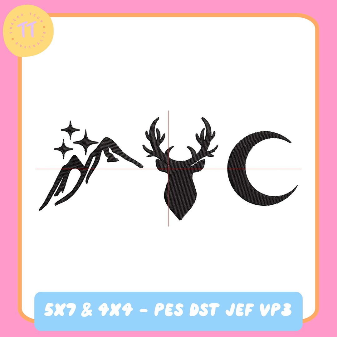 Machine Embroidery Design | Maas Icons | Acotar Tog & Crescent City ...