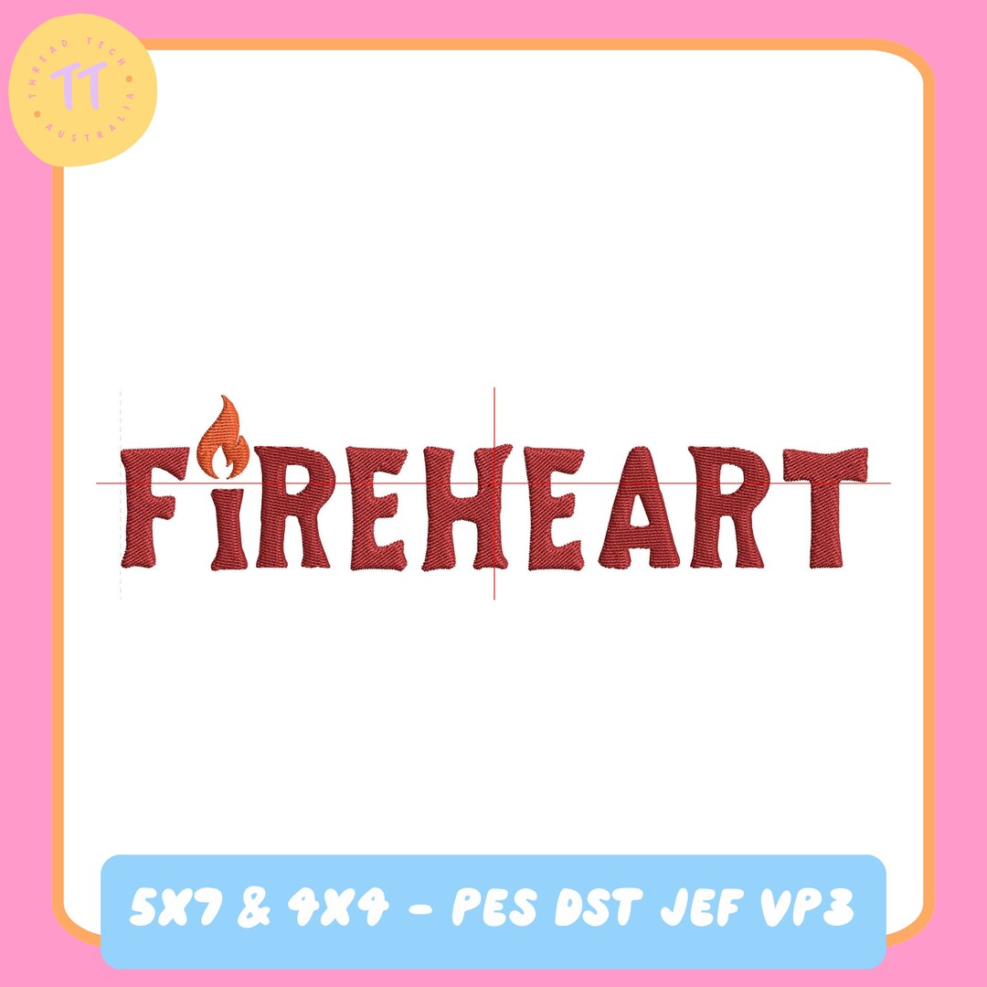 Fireheart | Throne of Glass Inspired | Machine Embroidery Design File ...