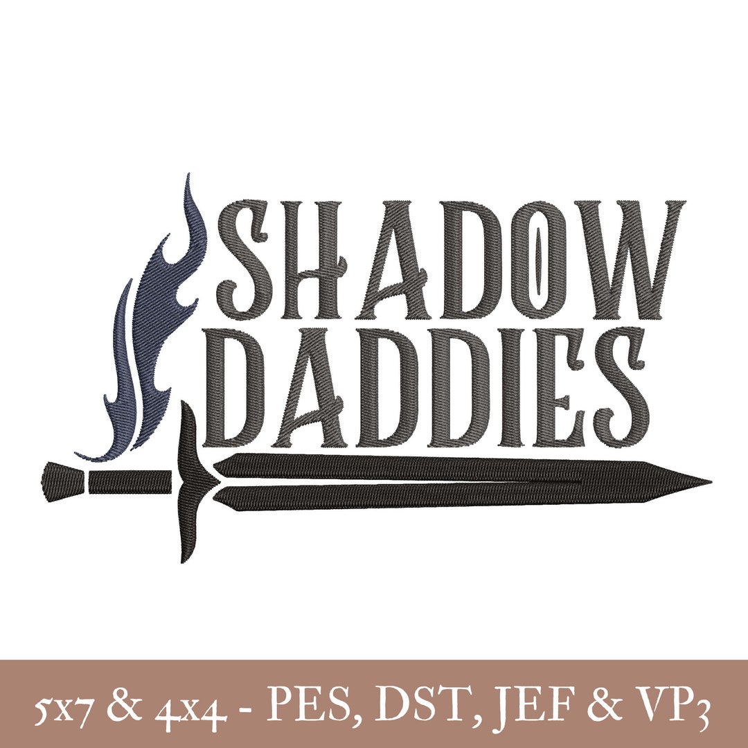 Shadow Daddies Machine Embroidery Design File 5x7 & 4x4 PES DST JEF VP3 ...