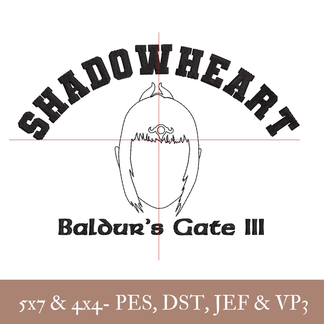 Shadowheart Baldur's Gate BG3 Machine Embroidery Design File 5x7 & 4x4 ...