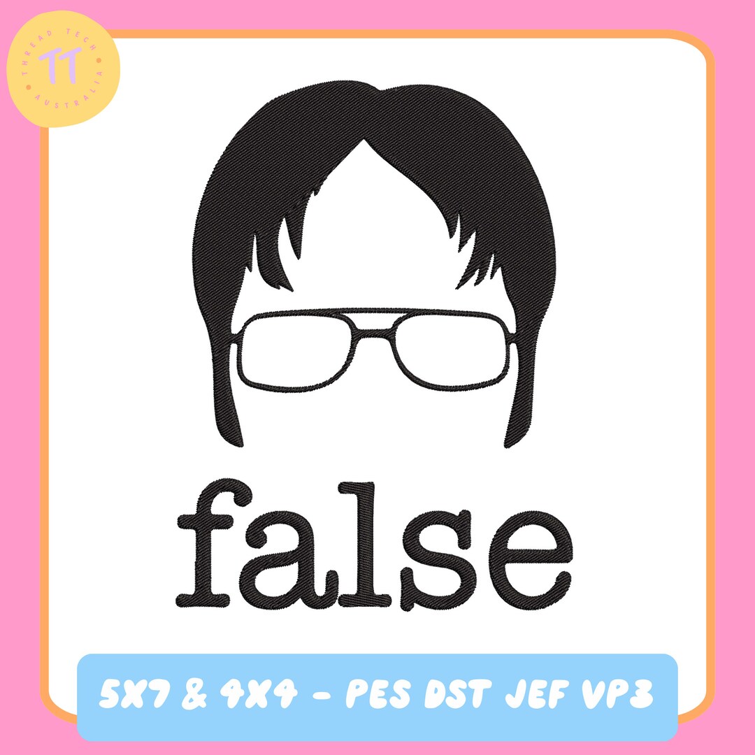 The Office Inspired | False | Machine Embroidery Design File | 5x7 ...
