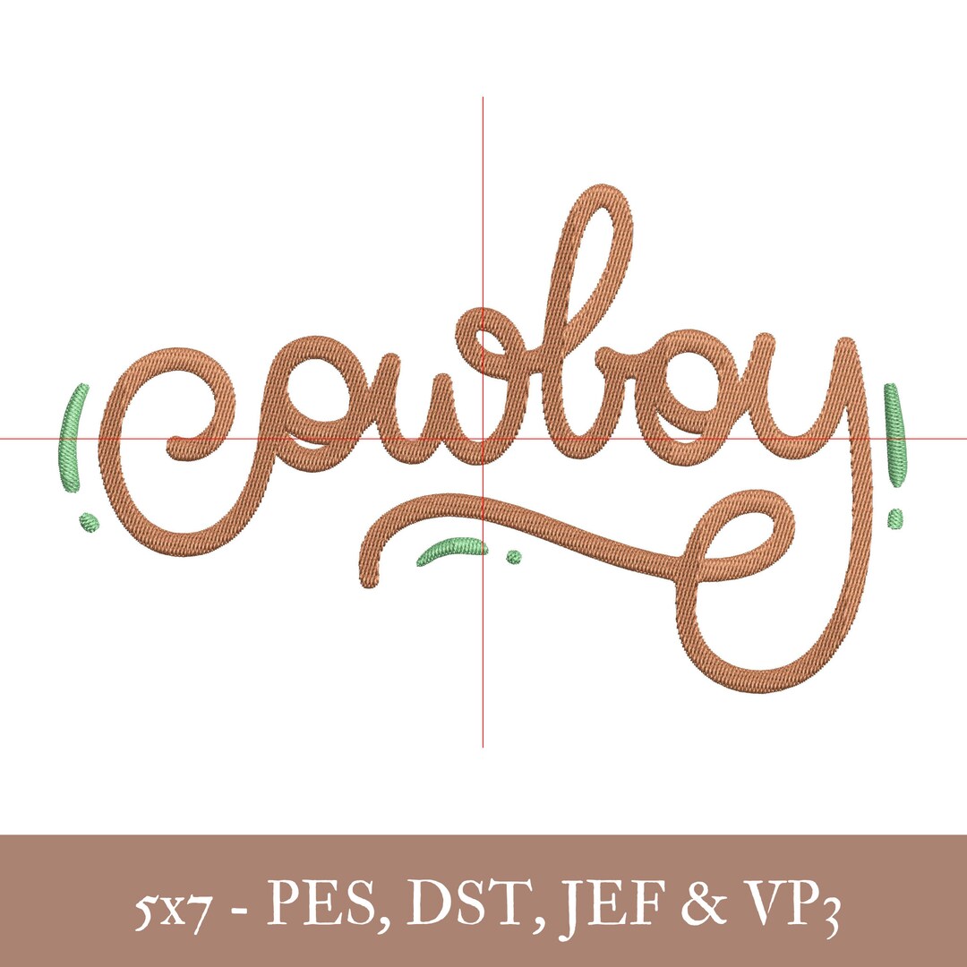 Cowboy Embroidery Design File 5x7 PES DST VP3 JEF Trendy Design Funny ...