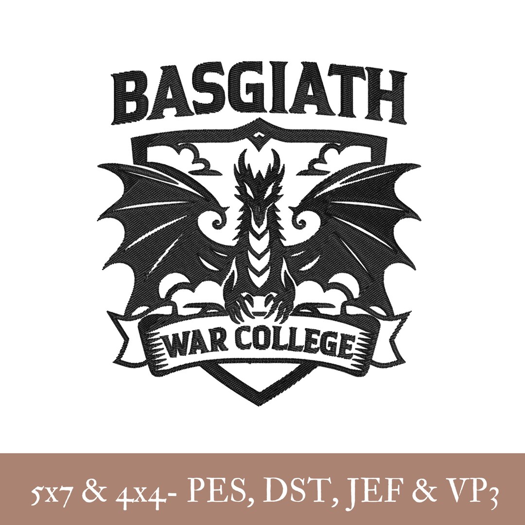 Fourth Wing Inspired Machine Embroidery Design File 5x7 & 4x4 PES DST ...