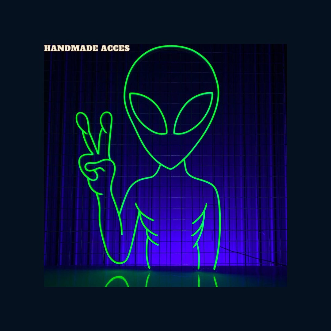 Cool Alien Say Hi Neon Sign Alien LED Sign Birthday Gifts - Etsy