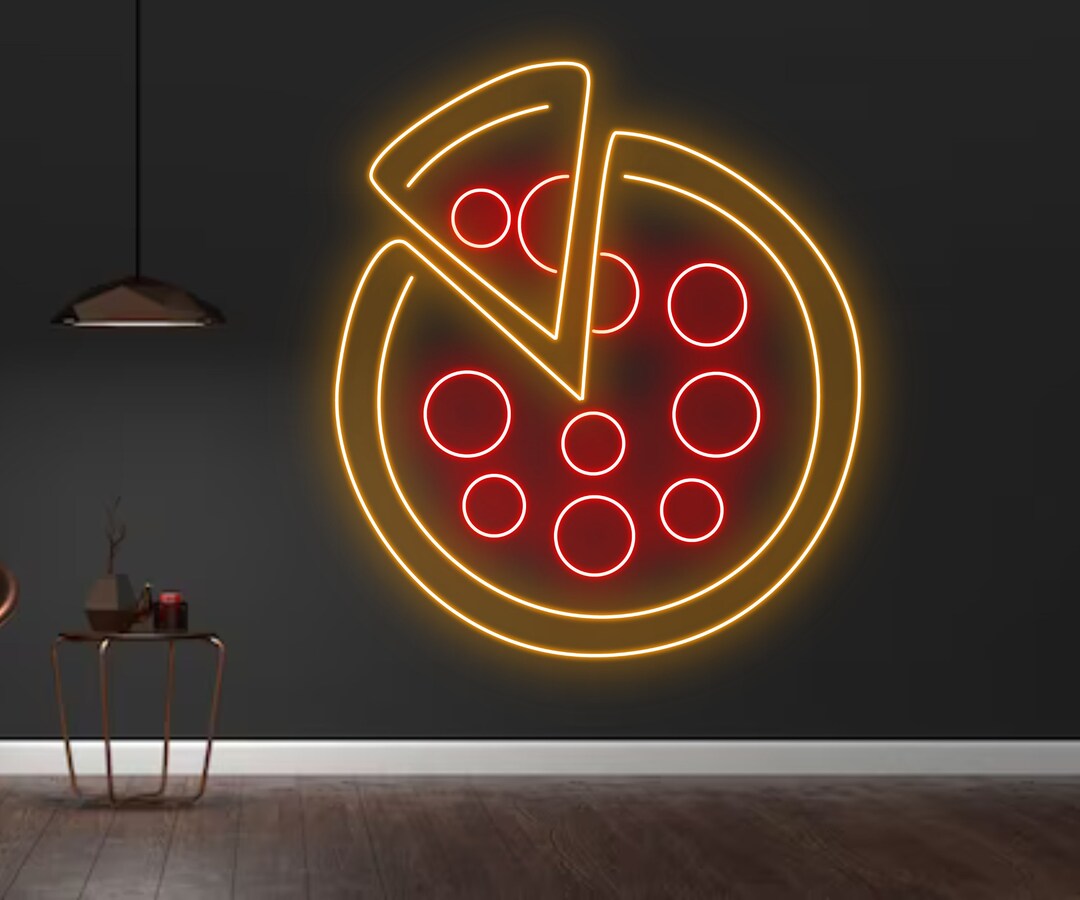 Pizza Slice Restaurant Neon Sign Pizza Neon Led Light Pizza - Etsy