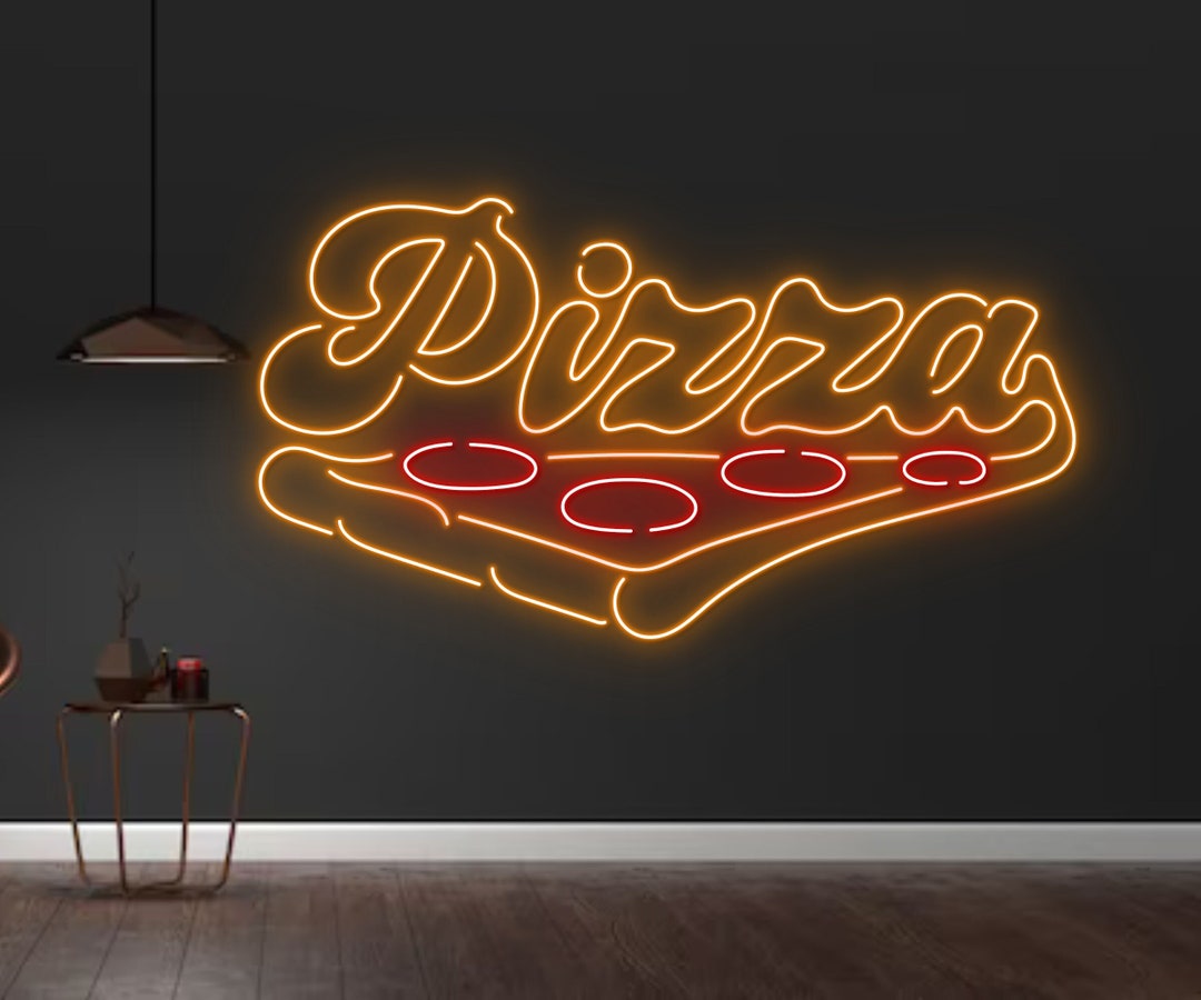 Pizza Time Neon Sign Pizza Neon Led Light Wall Decor Pizza - Etsy