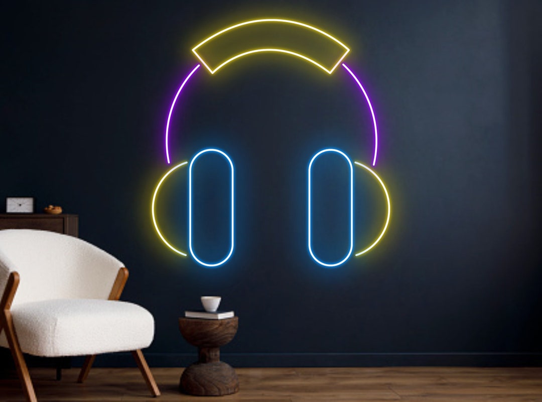 Headphone Neon Sign Headphone LED Light Headphone Sign Wall - Etsy Headphone Neon Sign Headphone LED Light Headphone Sign Wall - Etsy