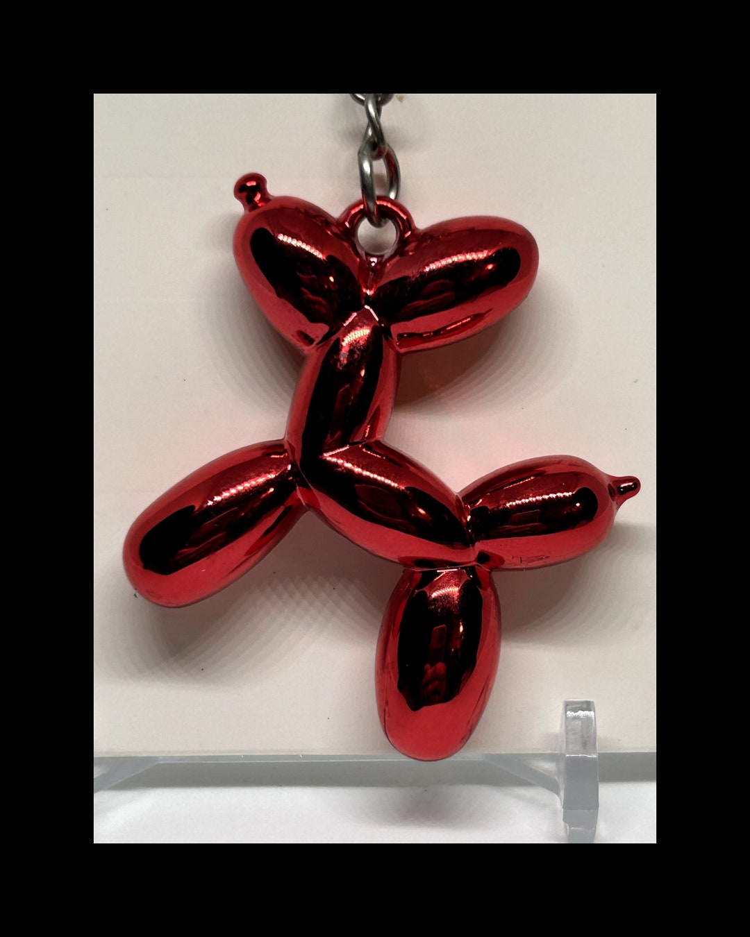Metallic Balloon Dog Keychains - Etsy