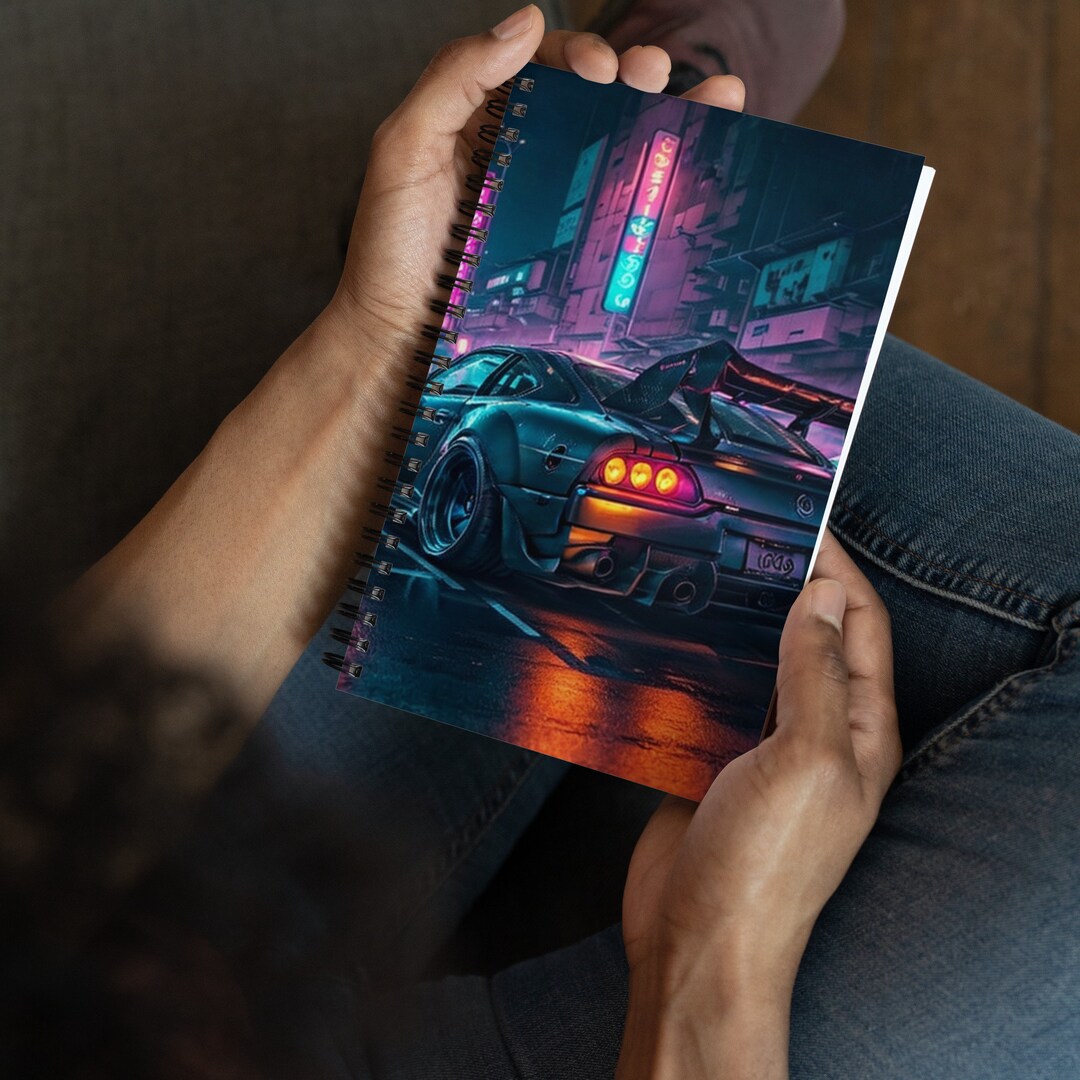 Futuristic Cyberpunk Street Supercar Daily Journal Sketch Art Spiral ...