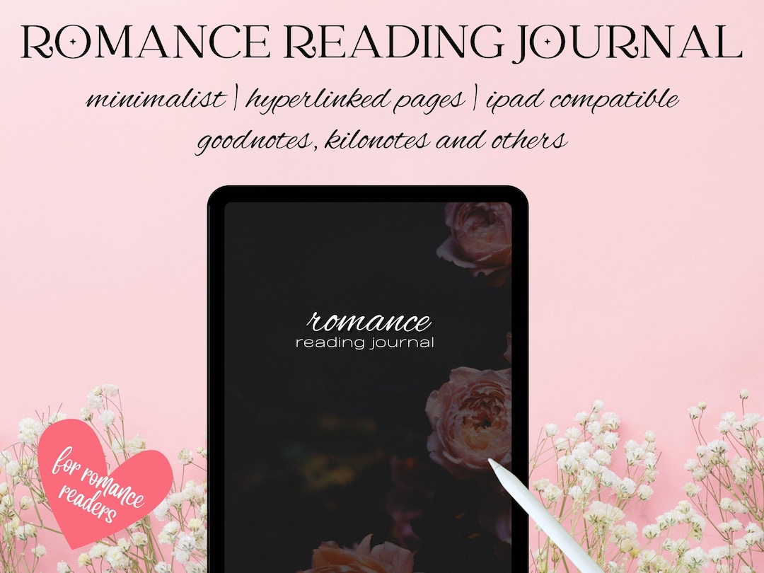 Aesthetic Digital Romance Book Journal in Dark Mode PDF |reading ...