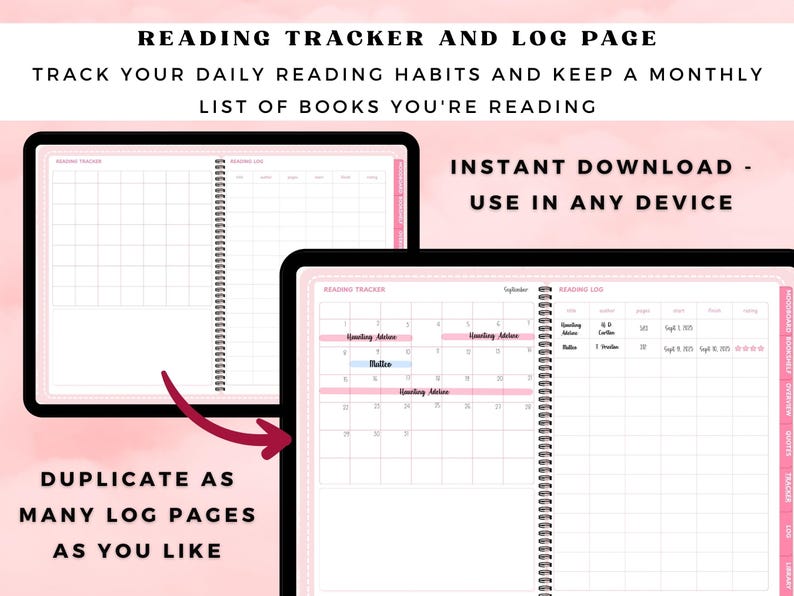 Digital Book Review Tracker | 200 Mini Reviews, iPad Compatible (PDF ...