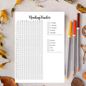 Printable Reading Tracker, Daily Reading Tracker, Printable Page ...