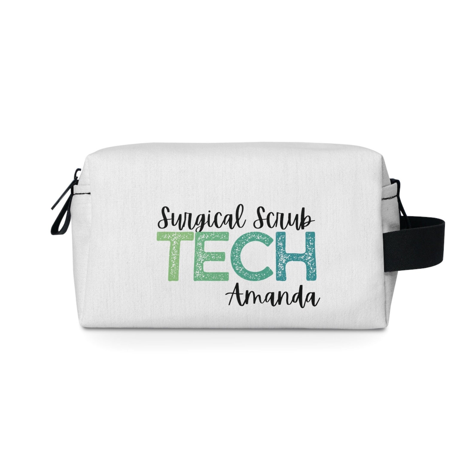 Custom Surgical Scrub Tech With Personalized Name Green Gradient ...