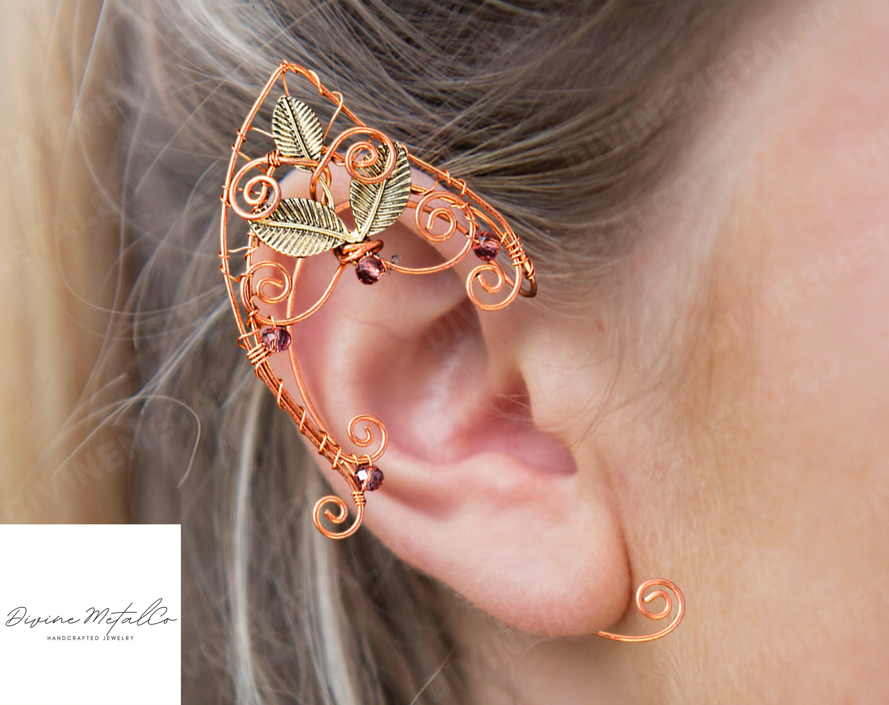 Leaf Elven Ear Cuff Handmade Fairy Ear Cuffs Cosplay Cuffs - Etsy