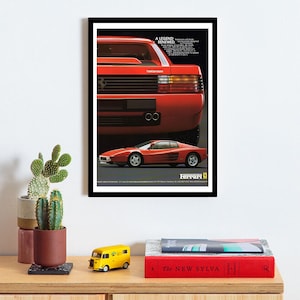 Ferrari Testarossa Vintage Advertisement Poster - Etsy