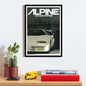 Lamborghini Countach / Alpine Vintage Poster Ad - Etsy