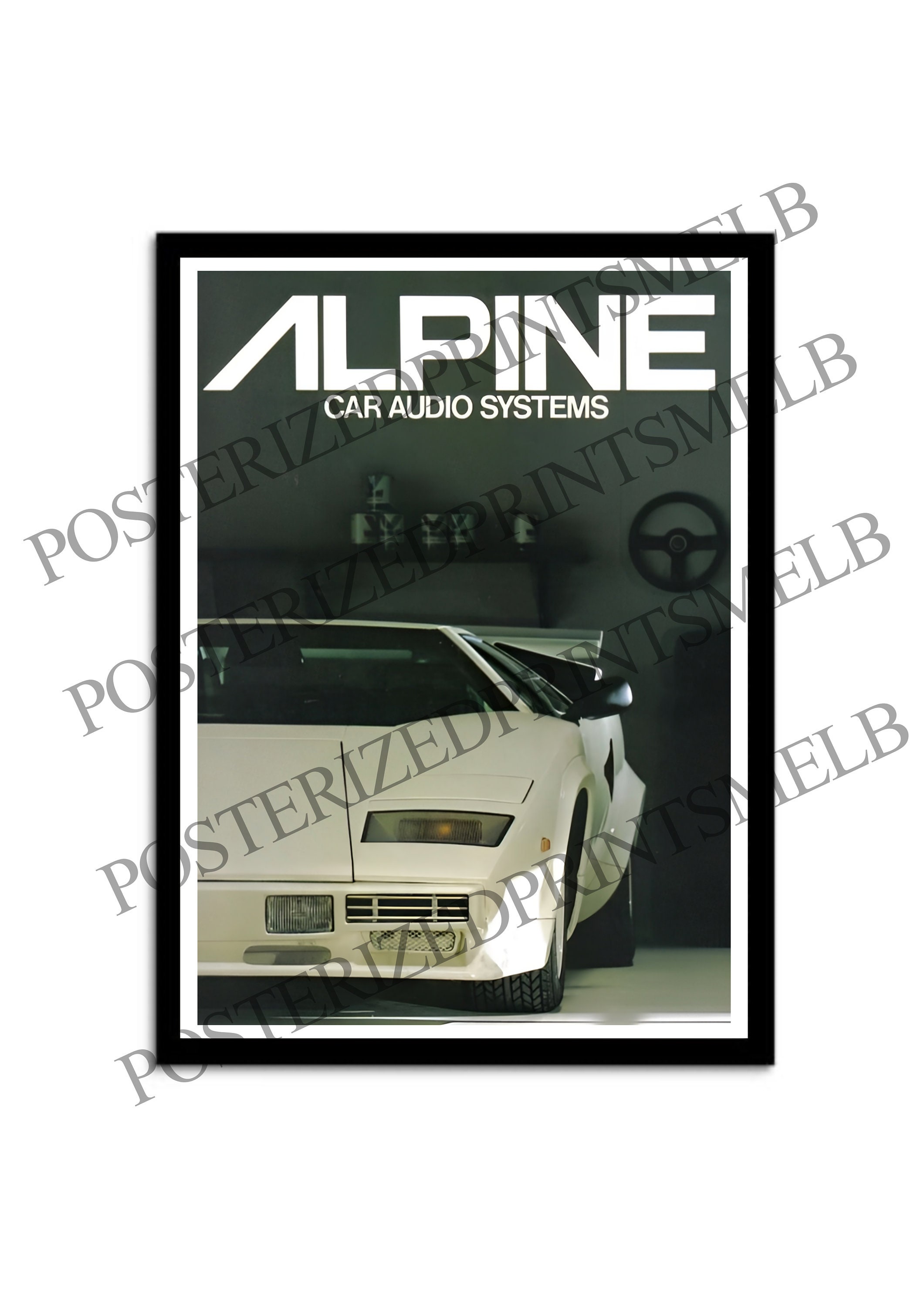 Lamborghini Countach / Alpine Vintage Poster Ad - Etsy