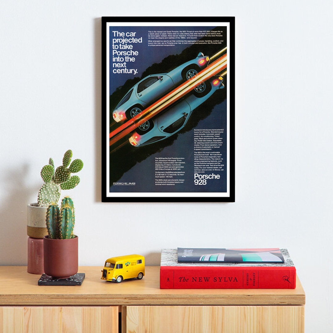 Porsche 928 Vintage Poster - Etsy