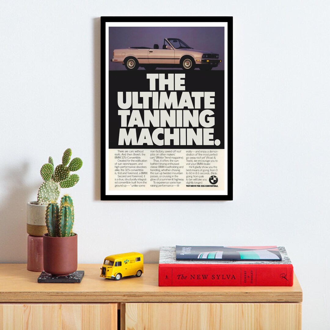 BMW E30 “ultimate Tanning Machine” Vintage Ad Poster - Etsy