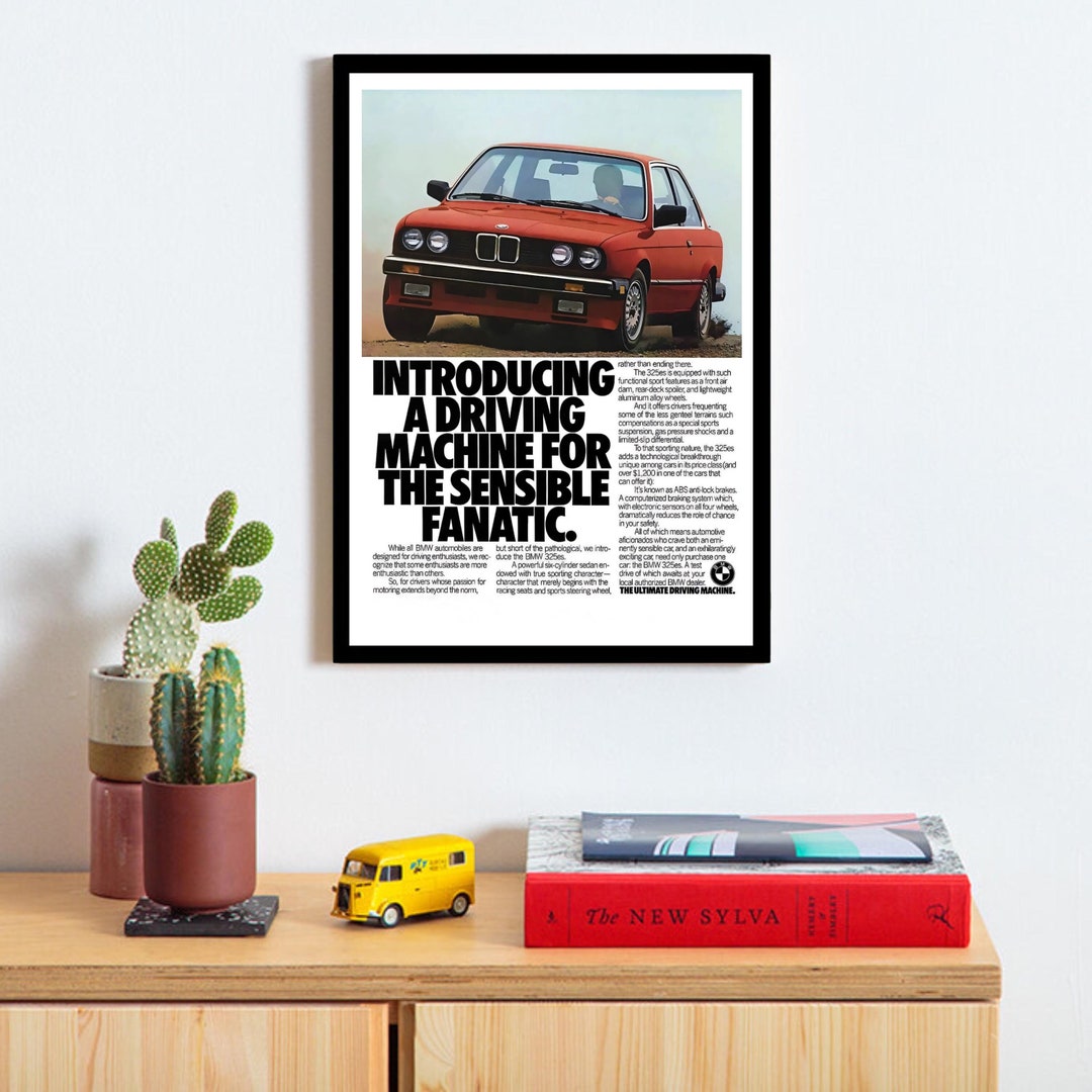 BMW E30 Vintage Advertisement Poster - Etsy