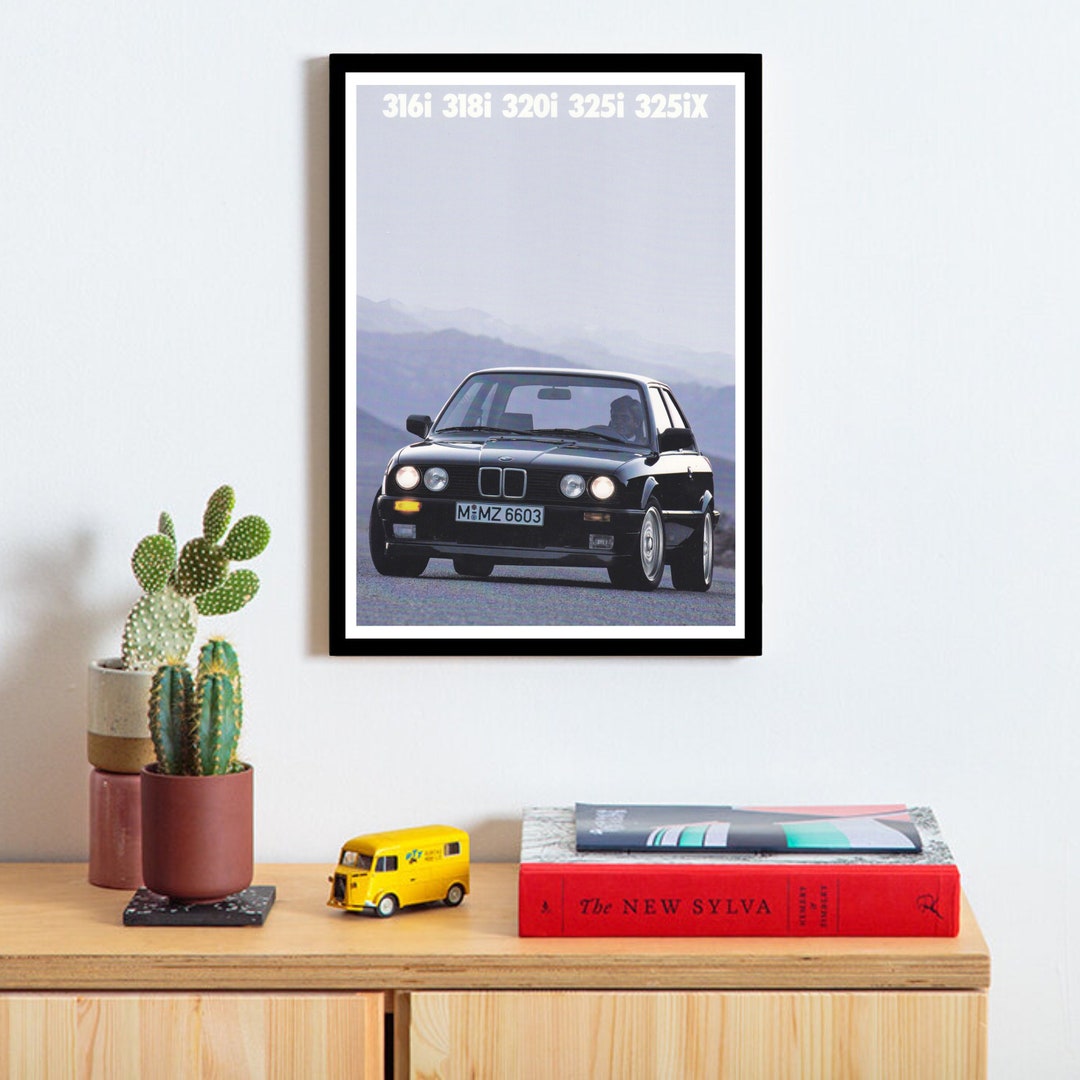 BMW E30 Vintage Ad Framed Poster - Etsy
