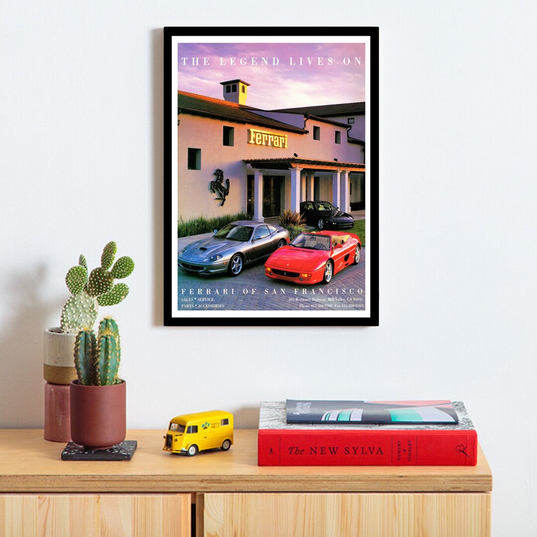 Ferrari Vintage Advertisement Poster - Etsy