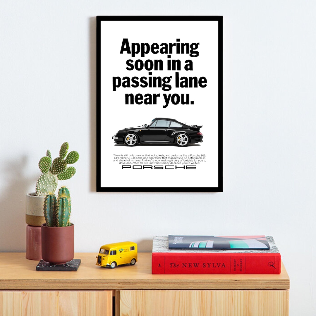 Porsche 911 "passing Lane" Poster - Etsy