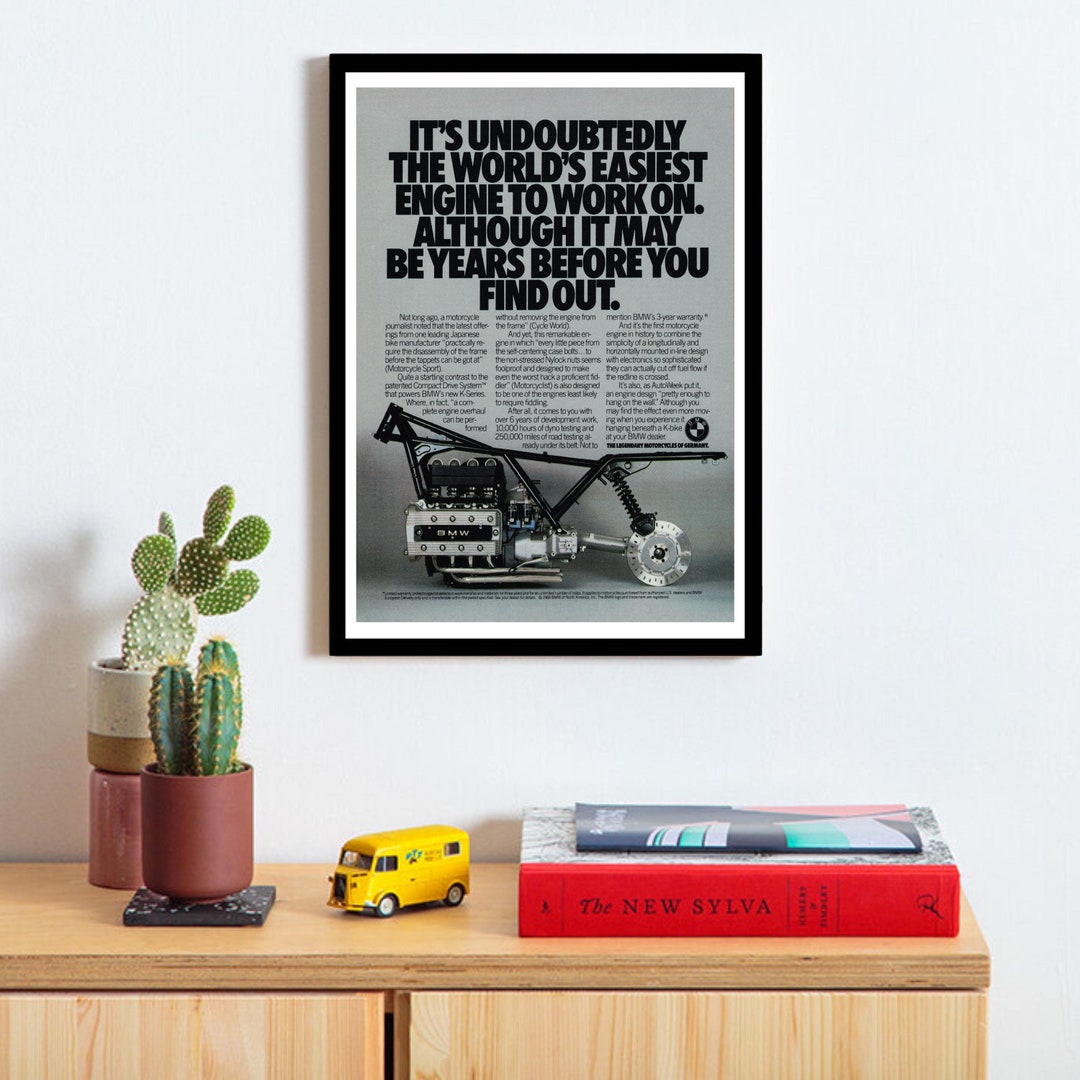 BMW “easiest Engine” Vintage Ad Poster - Etsy