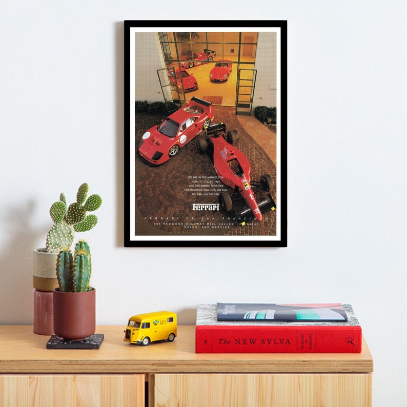 Ferrari Vintage Advertisement Poster - Etsy