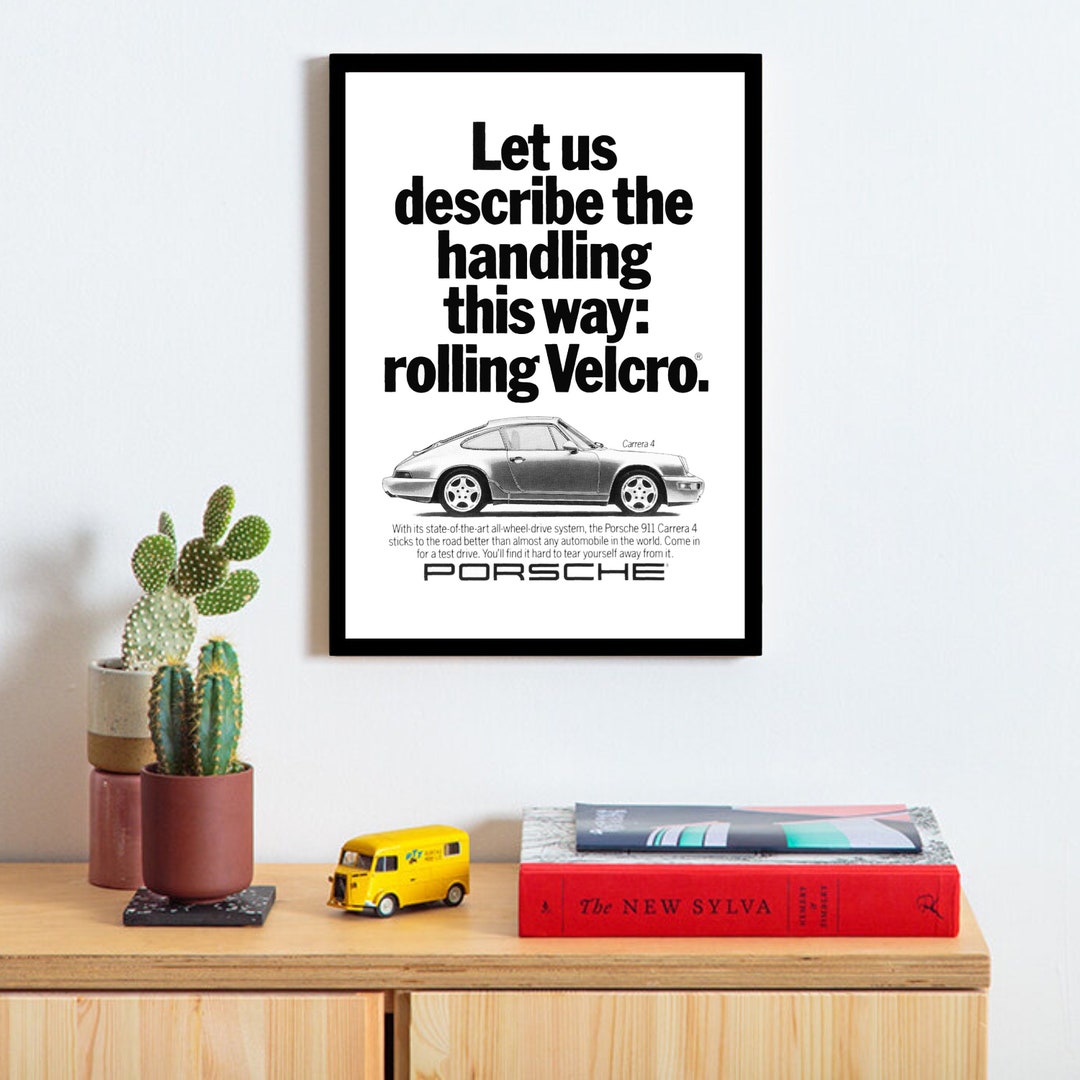 Porsche 911 “rolling Velcro” Poster Advertisement - Etsy